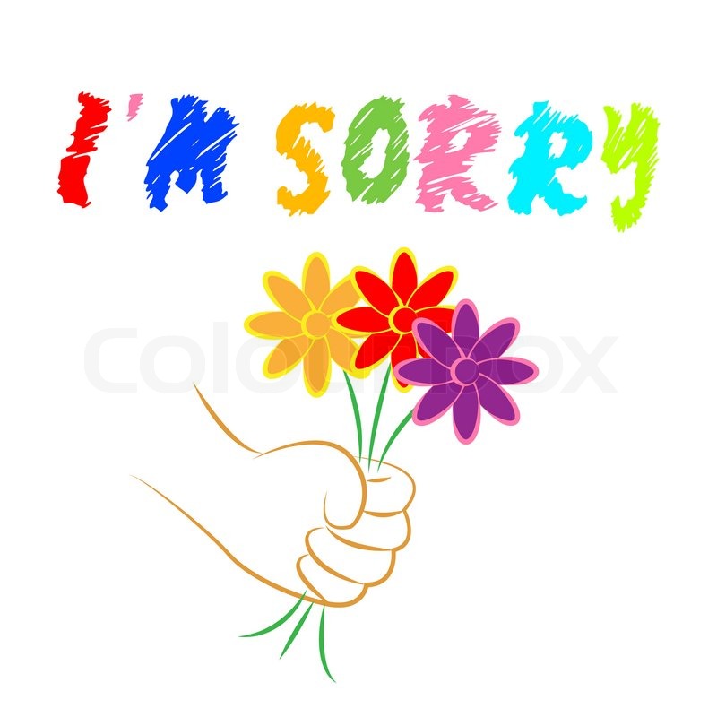 I'm Sorry Flowers Representing Floral Forgiveness And Apology | Stock ...