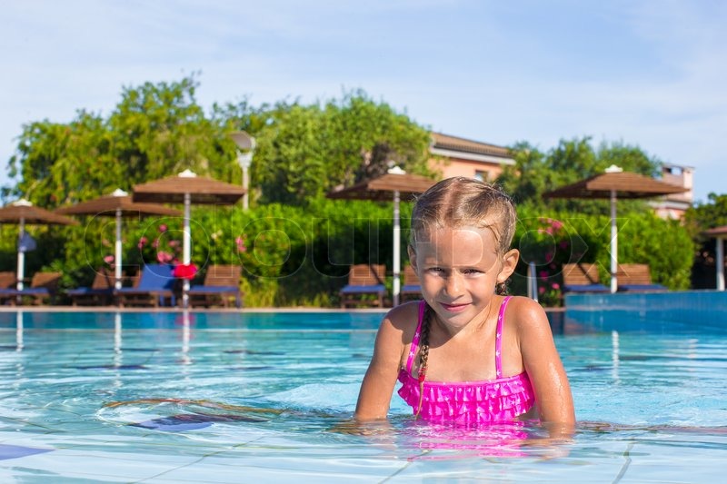 Adorable happy little girl enjoy ... | Stock image | Colourbox