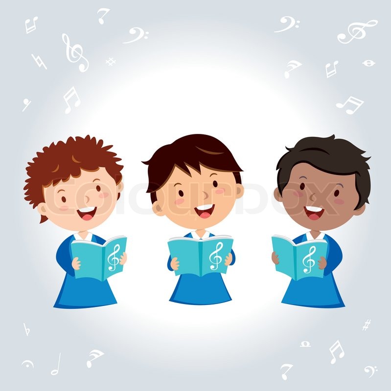 Children choir singing. | Stock vector | Colourbox
