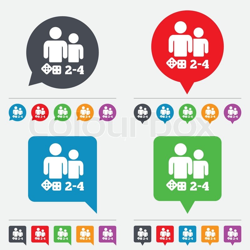 Board games sign icon. From two to ... | Stock vector | Colourbox