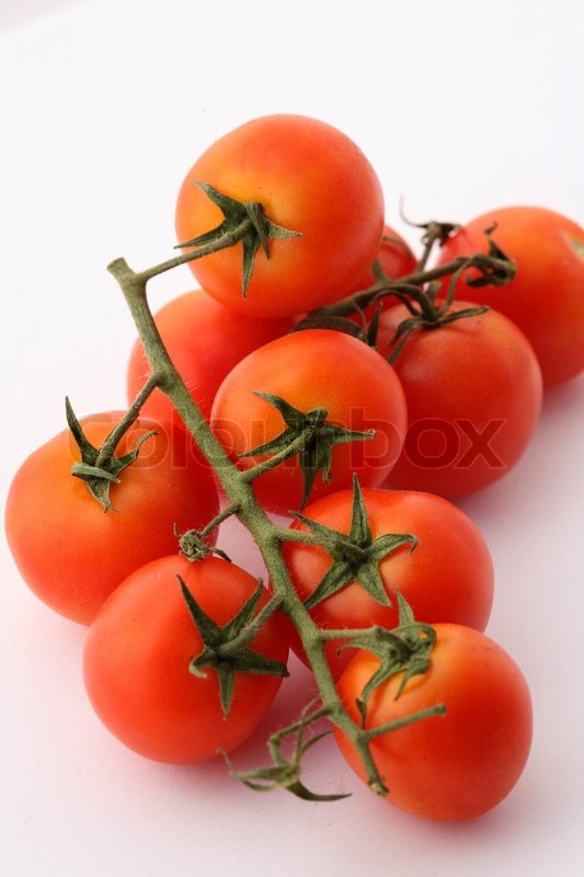 Squashed tomato close up / white ... | Stock image | Colourbox