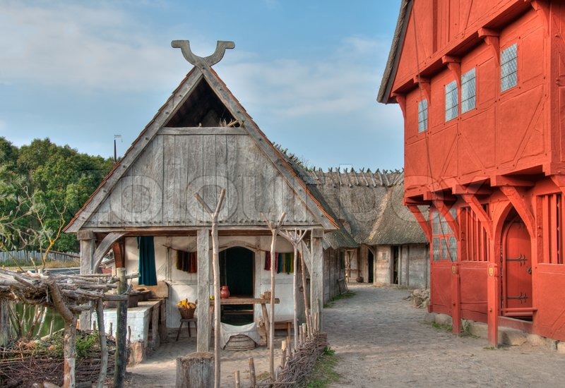Middleage houses | Stock image | Colourbox
