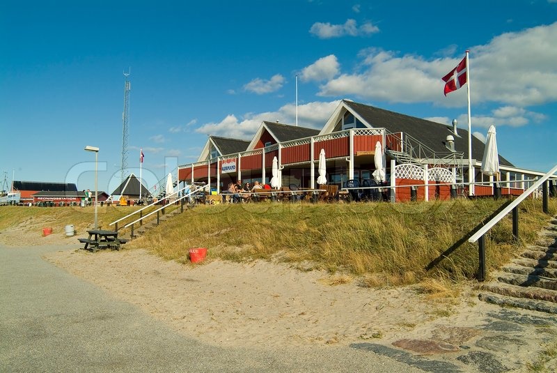 Resort, harbour, flag, danish, ... | Stock image | Colourbox