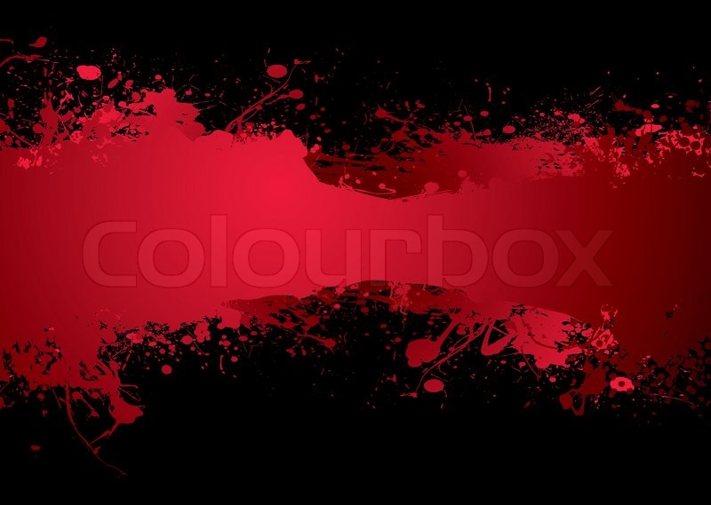 Bright blood red ink banner with room ... | Stock vector | Colourbox