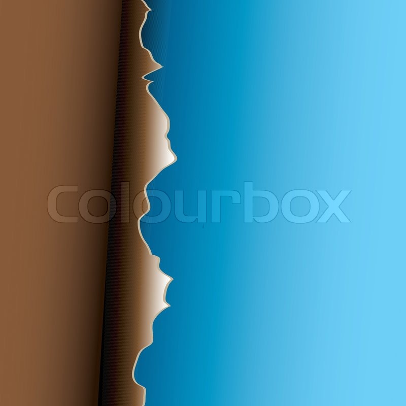 Abstract torn page with paper peel and ... | Stock vector | Colourbox