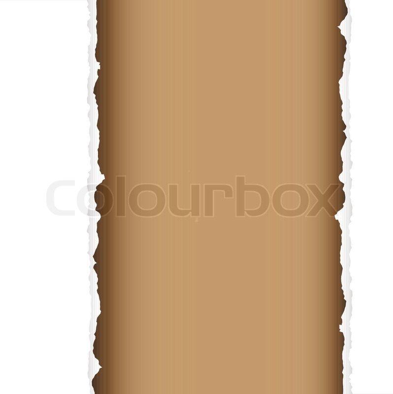 Brown background with torn edges and ... | Stock vector | Colourbox