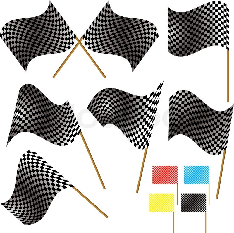 Illustrierte Zielflagge in ... | Stock-Vektor | Colourbox