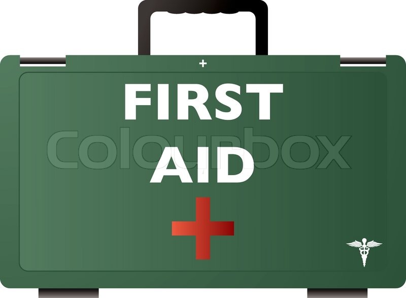 First aid illustration of a green ... | Stock vector | Colourbox