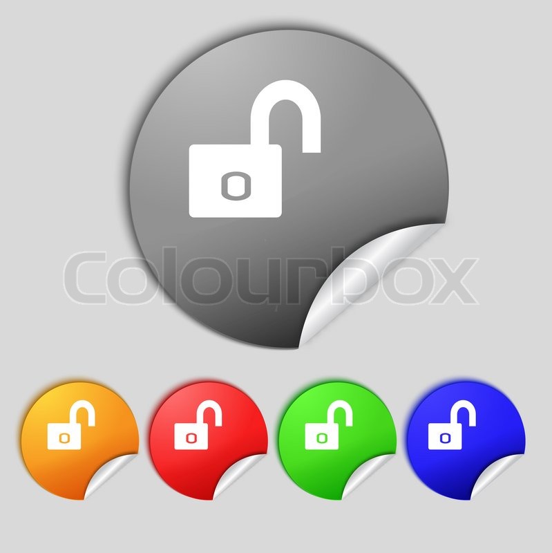 Lock sign icon. Locker symbol. Set ... | Stock image | Colourbox