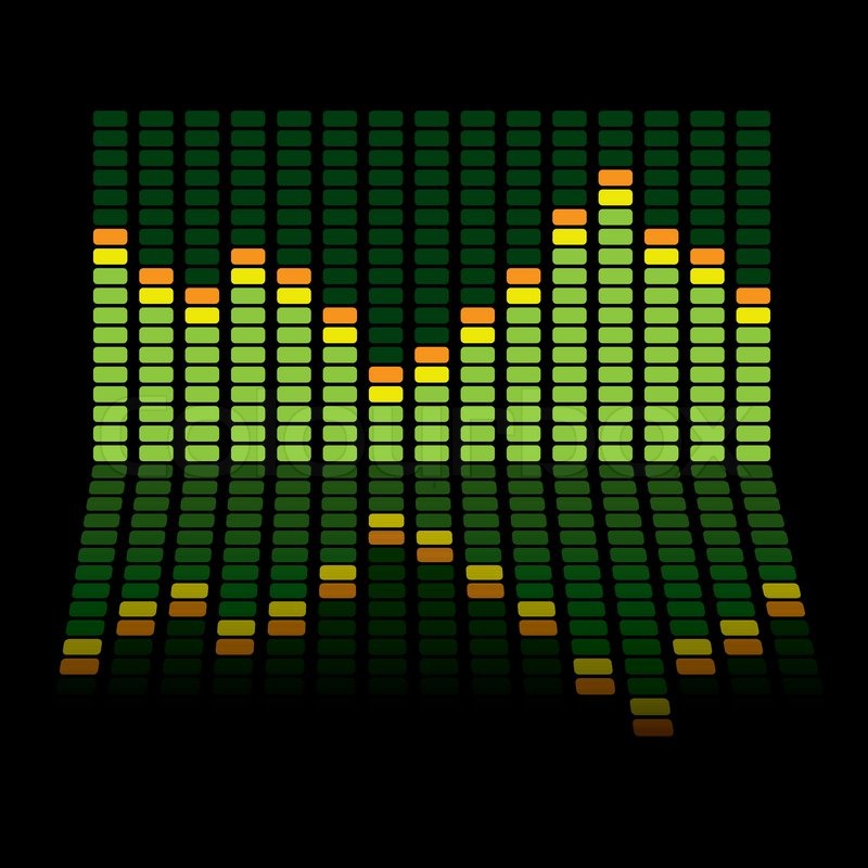 Graphic equalizer background with the ... | Stock vector | Colourbox