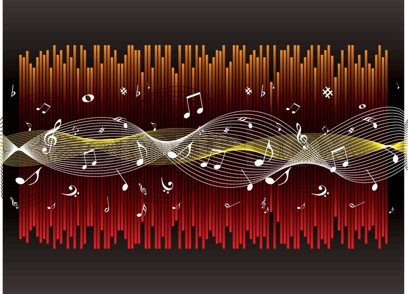 Illustrated musical graphical ... | Stock vector | Colourbox