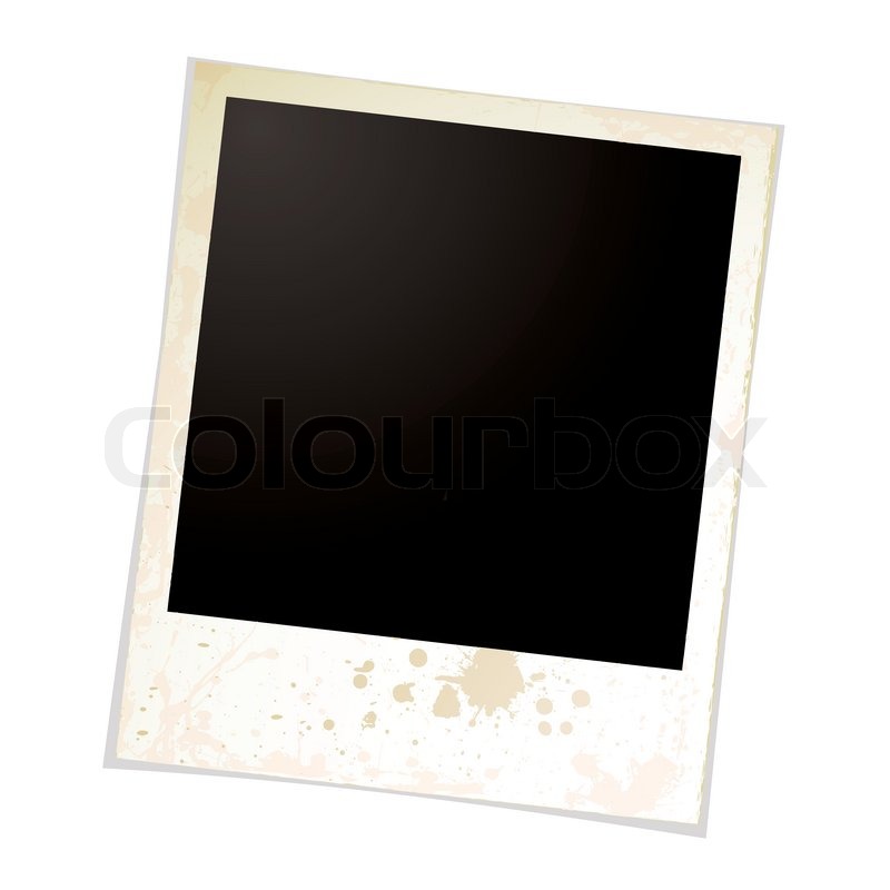 Illustrated blank photo with grunge ... | Stock vector | Colourbox