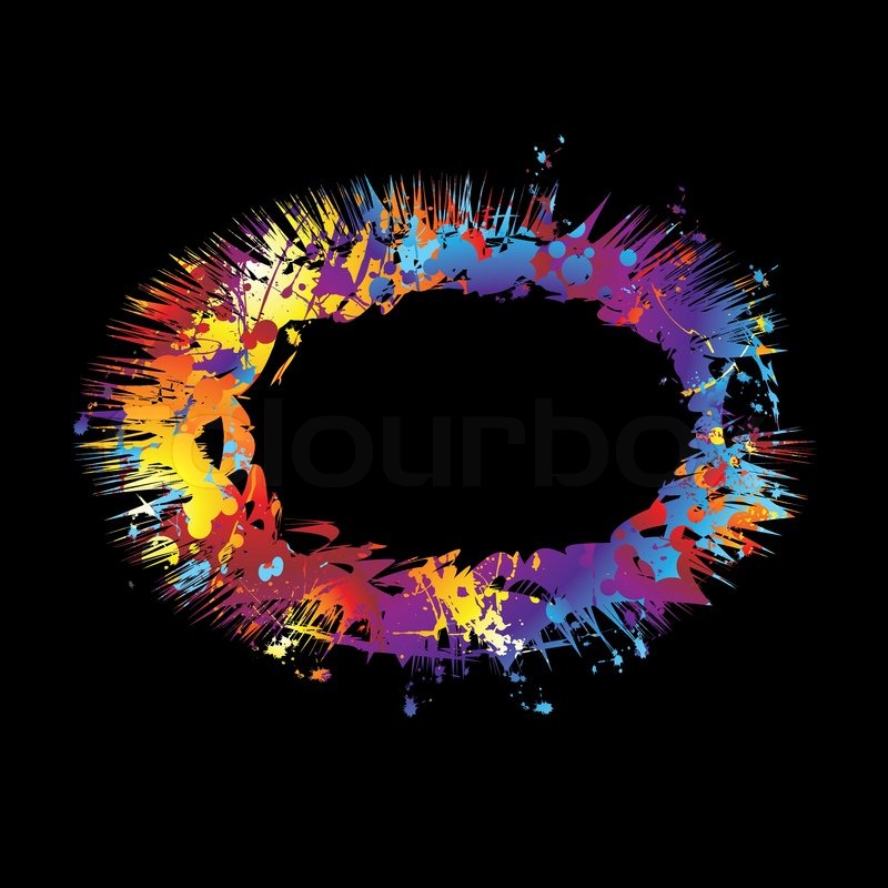 Exploding ink splat black background ... | Stock vector | Colourbox