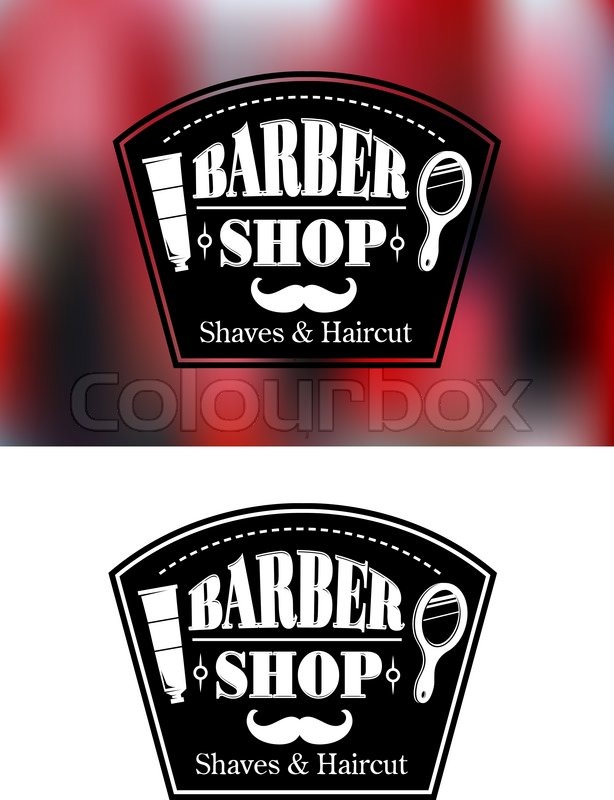 Barber Shop signs in vector with the ... | Stock vector | Colourbox