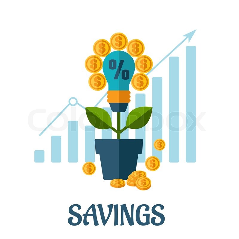 Growing money flat concept design with ... | Stock vector | Colourbox
