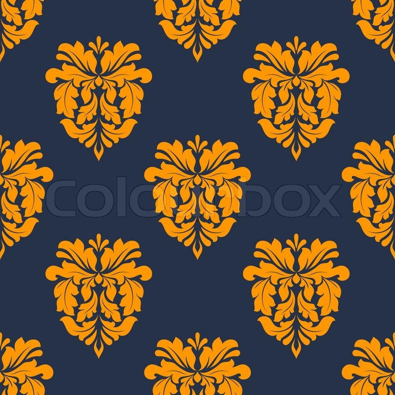Colorful yellow arabesque seamless ... | Stock vector | Colourbox