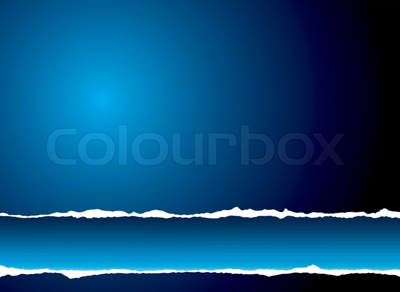 Ripped illustrated blue background ... | Stock vector | Colourbox
