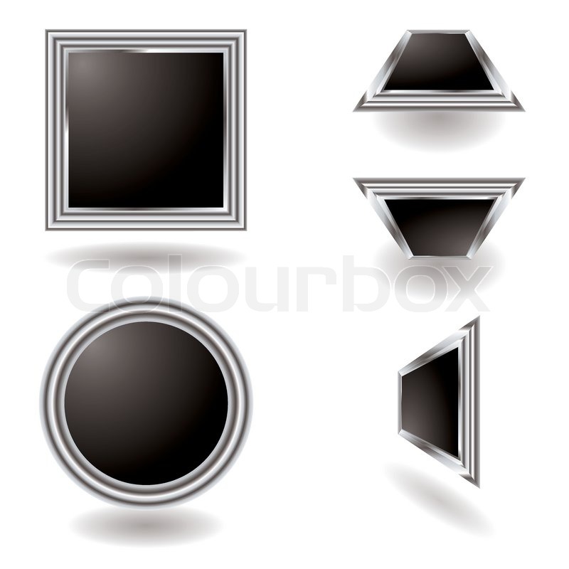 Illustrated Silver button variation ... | Stock vector | Colourbox
