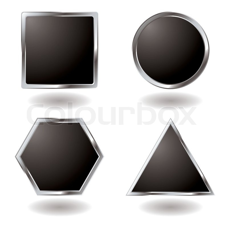 Illustrated Silver button variation ... | Stock vector | Colourbox
