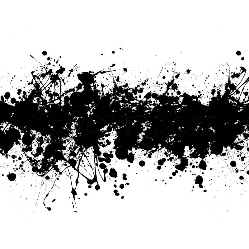 Abstract ink splat banner with white ... | Stock vector | Colourbox
