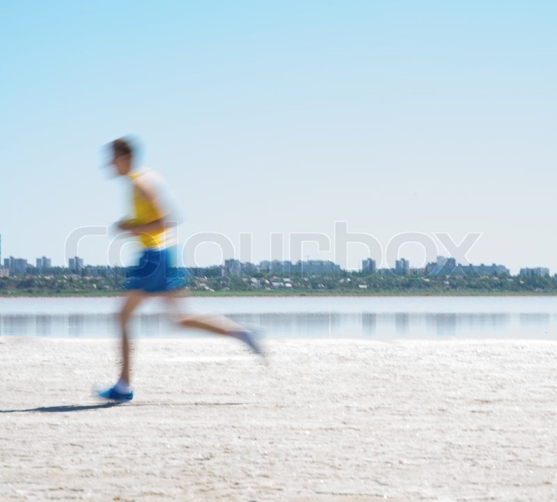 Motion Blurred runner | Stock image | Colourbox
