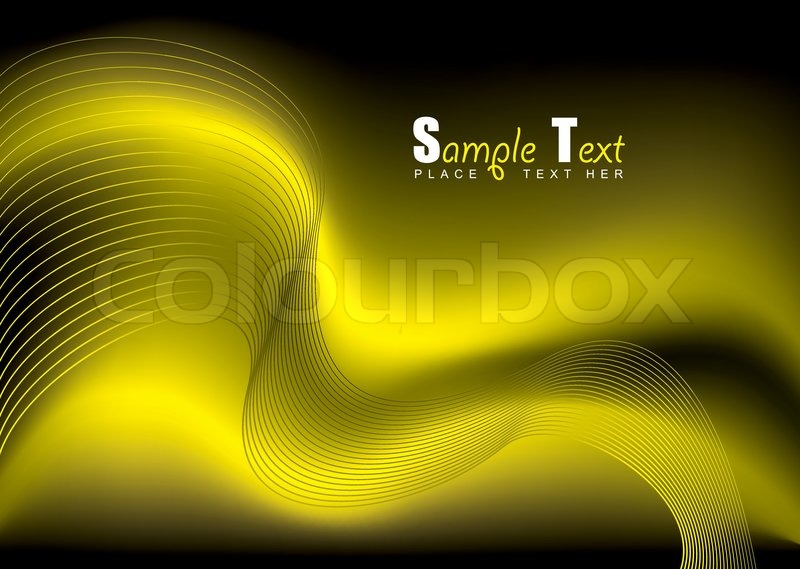 Hell gelb abstrakt mit fließenden ... | Stock-Vektor | Colourbox