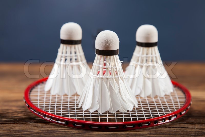 A set of badminton. Paddle and the ... | Stock image | Colourbox