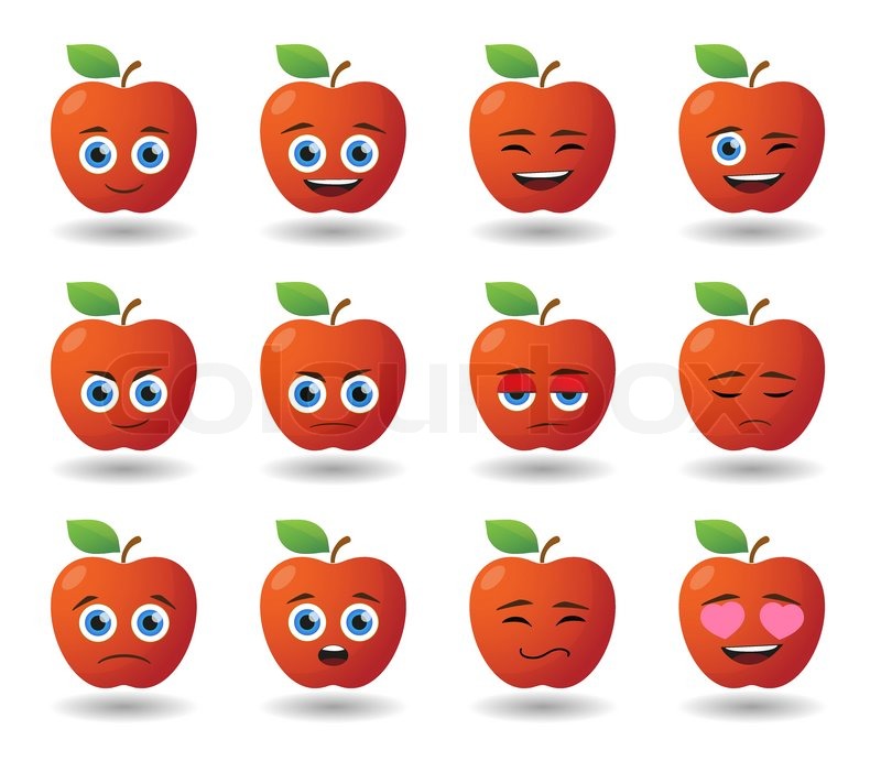 Illustration of an apple avatar ... | Stock vector | Colourbox