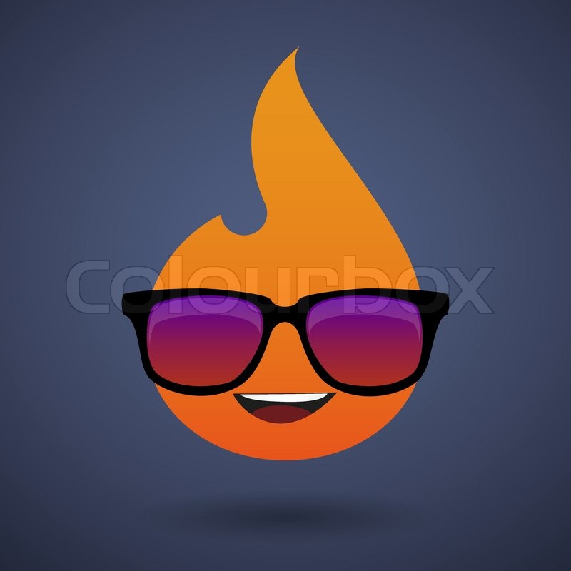Illustration of a cute flame avatar ... | Stock vector | Colourbox