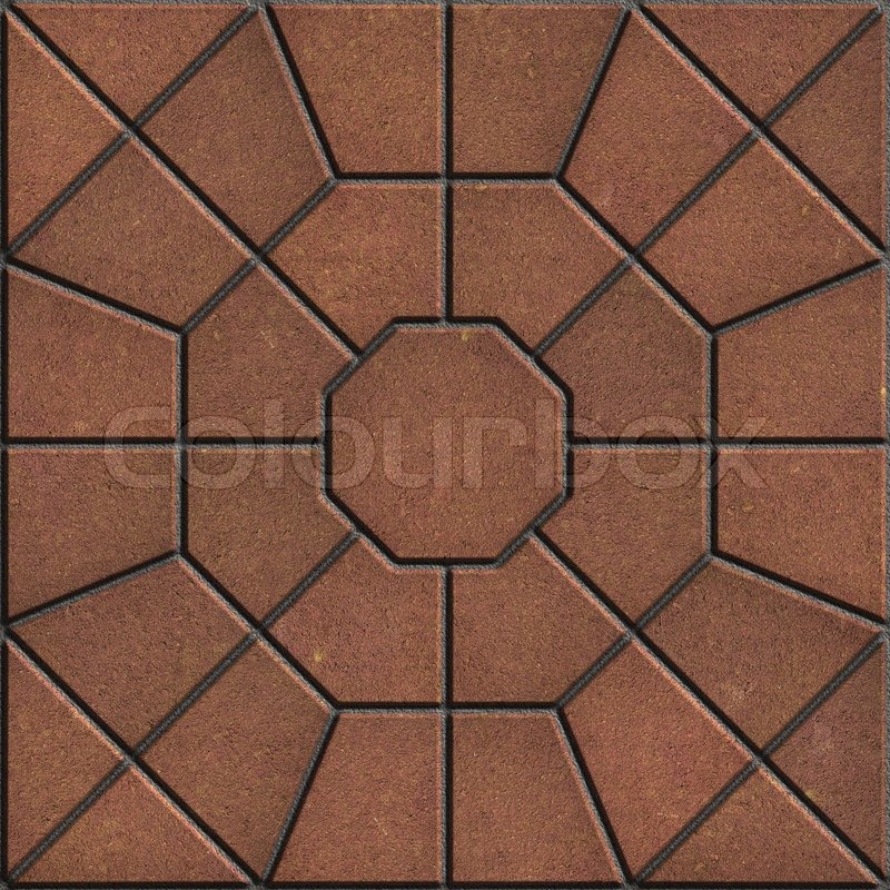 Brown Polygonal Paving Slabs. Seamless ... | Stock image | Colourbox