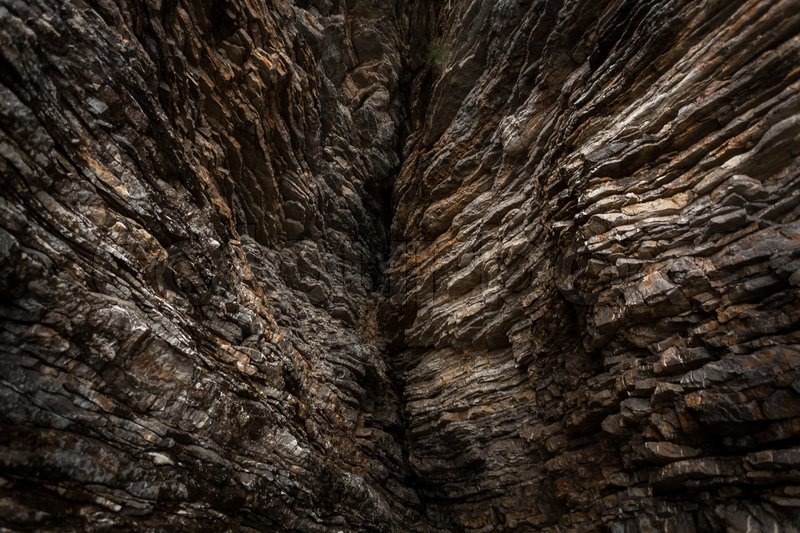 Photo of big crack at mountains with ... | Stock Photo | Colourbox