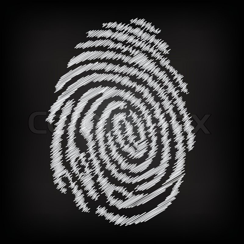 Sketchy fingerprint | Stock vector | Colourbox