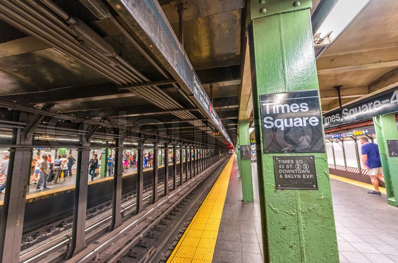 Times Square subway station interior, ... | Stock image | Colourbox