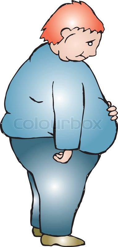 Unhealthy, cartoon, person | Stock Vector | Colourbox