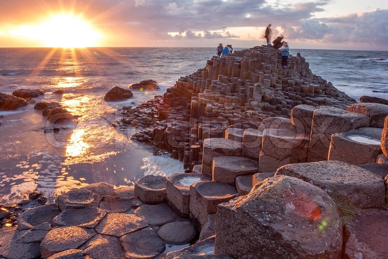 Giants Causeway Sunset