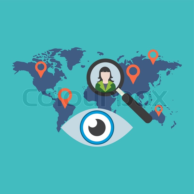 Person search concept. Flat design ... | Stock vector | Colourbox