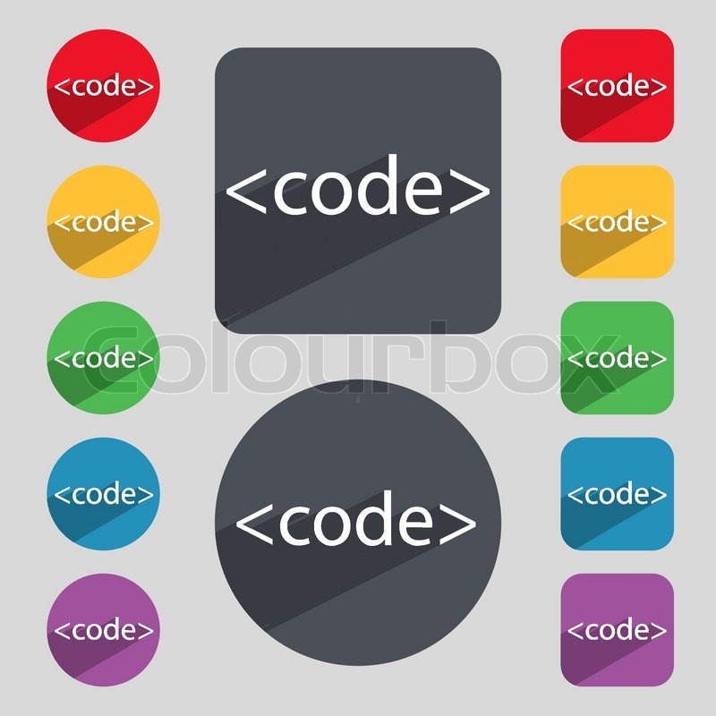 Code sign icon. Programming language ... | Stock vector | Colourbox