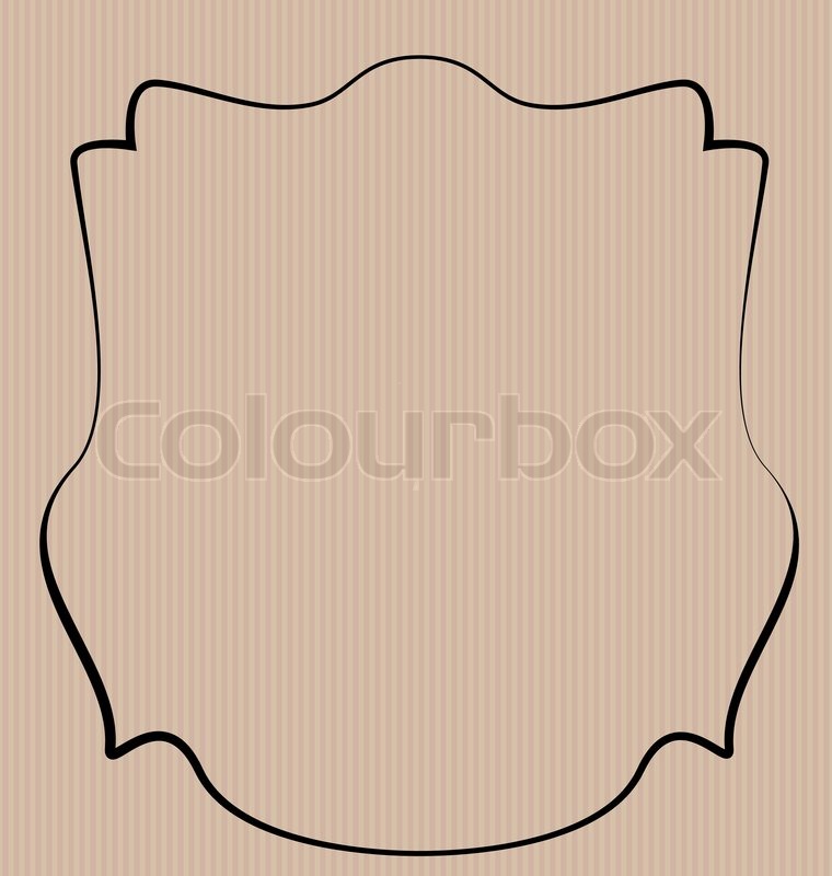 Heraldic shield border shape label ... | Stock vector | Colourbox