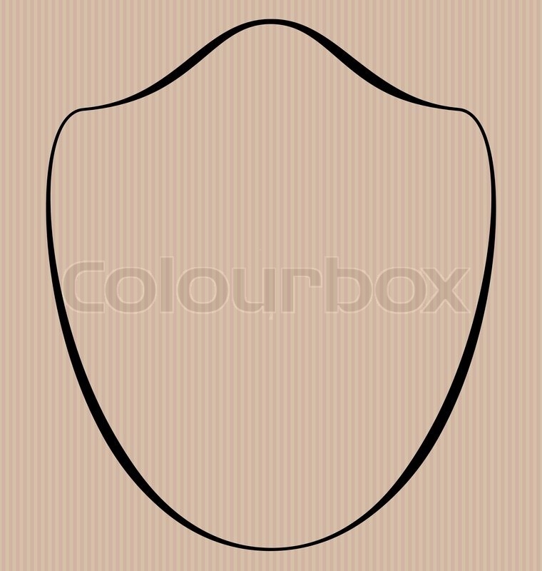 Heraldic shield border shape label ... | Stock vector | Colourbox