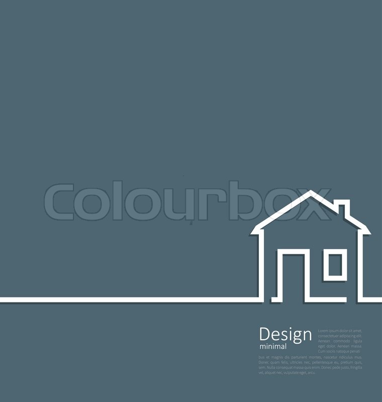 Web template house logo in minimal ... | Stock vector | Colourbox