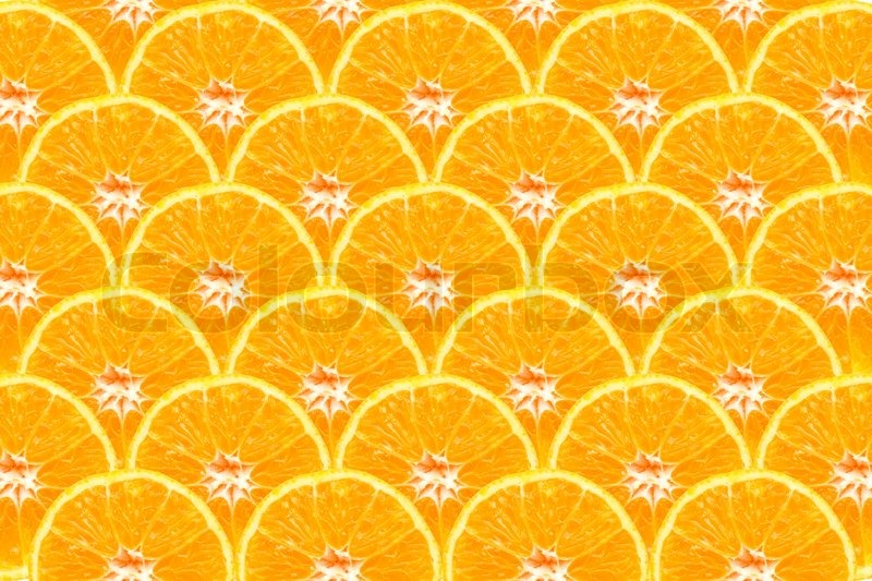 Half of orange isolated on white ... | Stock image | Colourbox