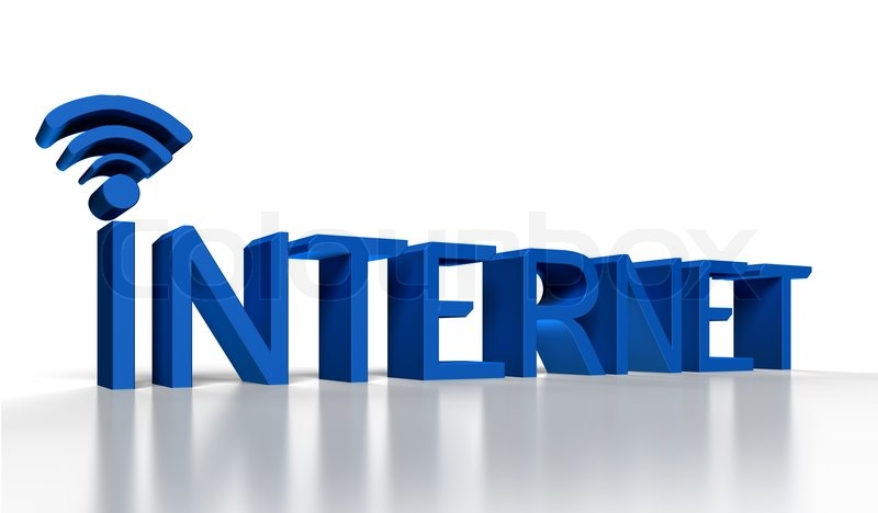 Internet 3d text on a white background | Stock image | Colourbox