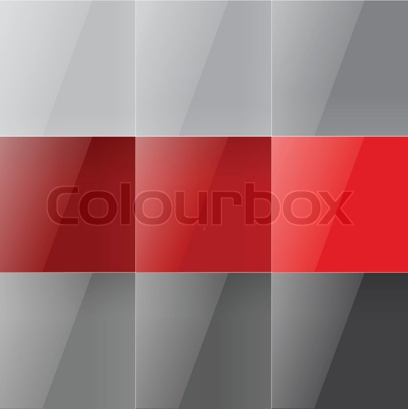 Gray and red shiny squares abstract ... | Stock vector | Colourbox