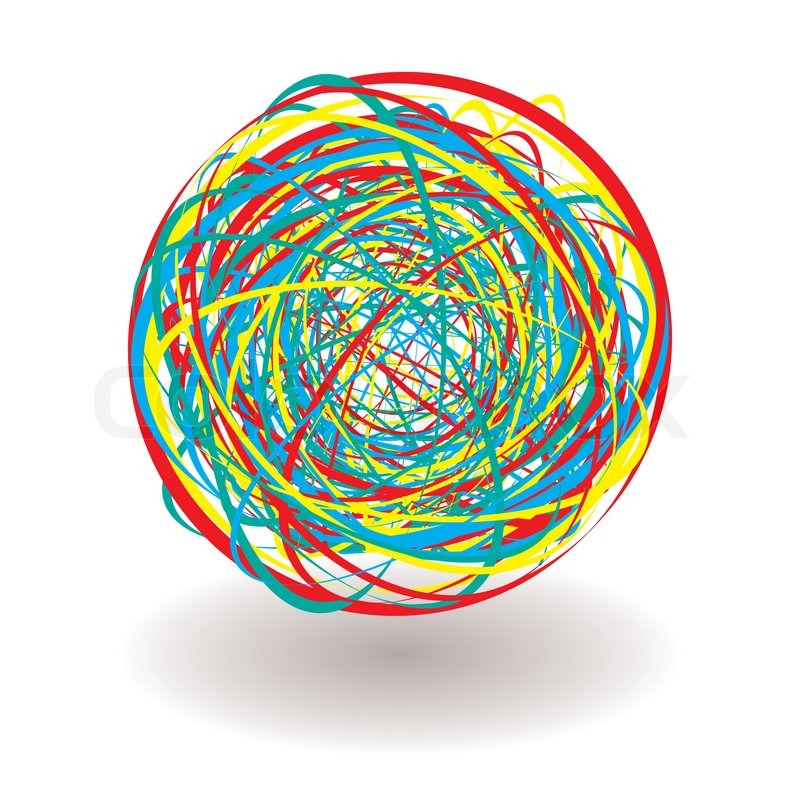 Elastic band tangle icon with bright ... | Stock vector | Colourbox