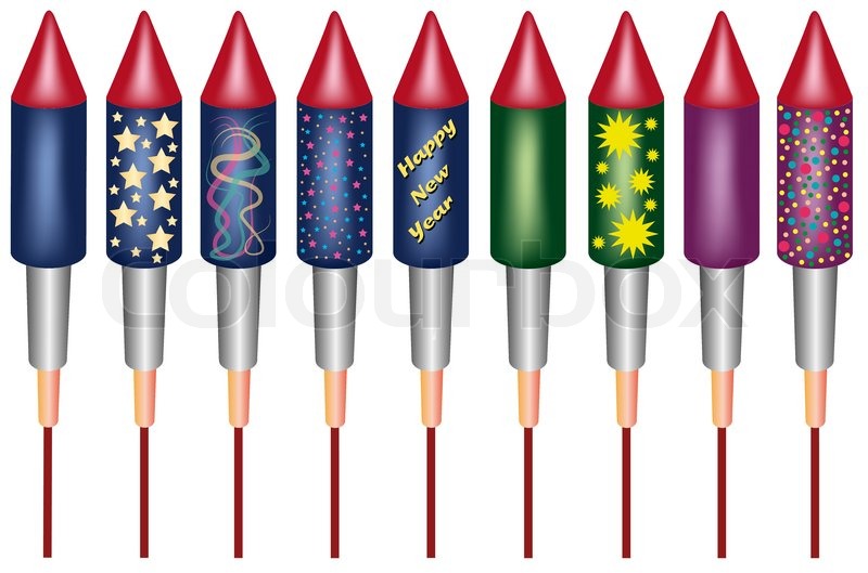 Bottle Rocket Firework Clipart