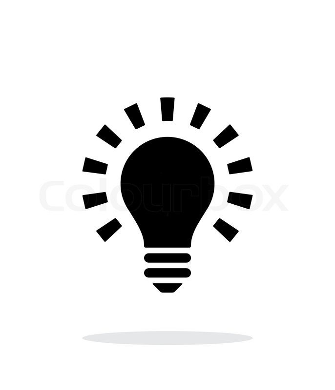 More light simple icon on white ... | Stock vector | Colourbox