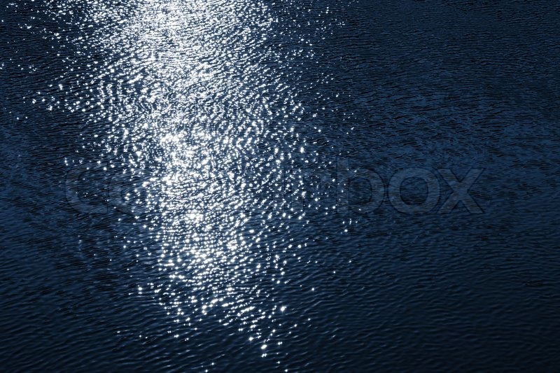 Many sparkles in water by dusk. | Stock image | Colourbox