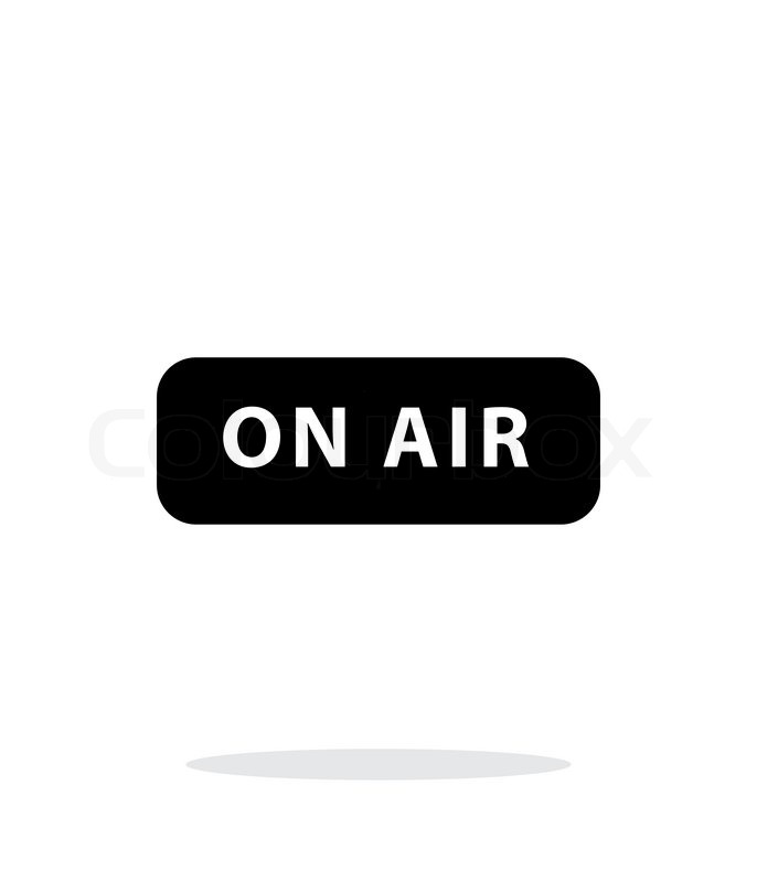 On air broadcasting icon on white ... | Stock vector | Colourbox