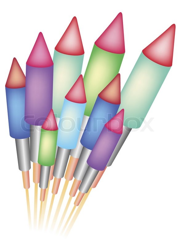 Bottle Rocket Firework Clipart