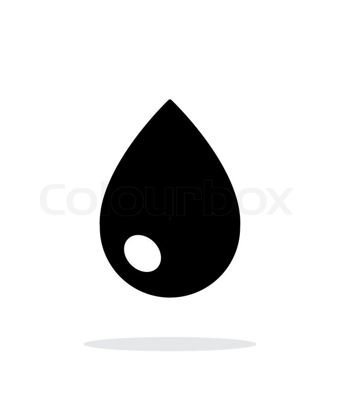 Blood drop simple icon on white ... | Stock vector | Colourbox